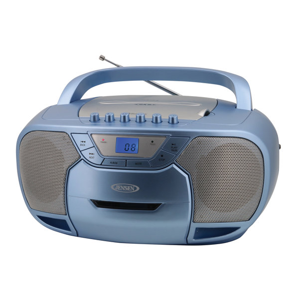 Jensen Portable Bluetooth Mp3 Cd Cassette Player/recorder With Am/fm ...