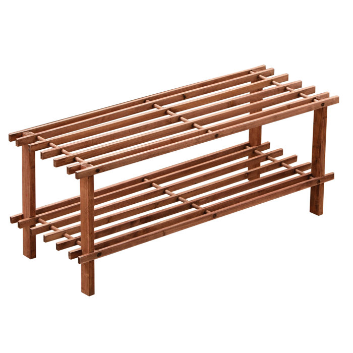Natur Pur 2 Tier Wooden Shoe Rack & Reviews | Wayfair.co.uk