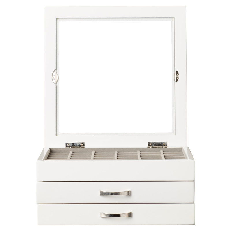 Wrought Studio Dupont Glass Top Jewelry Box & Reviews | Wayfair