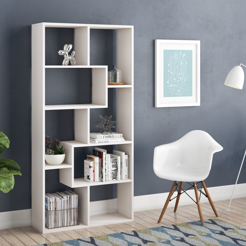 Carbone Geometric Bookcase | AllModern