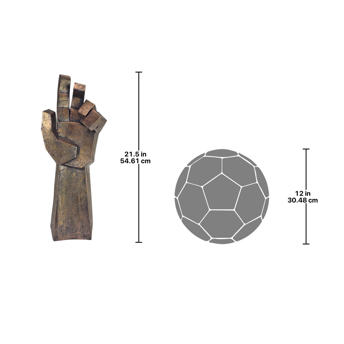 Design Toscano Freedom Rising Modern Cubist Outstretched Hand Statue ...