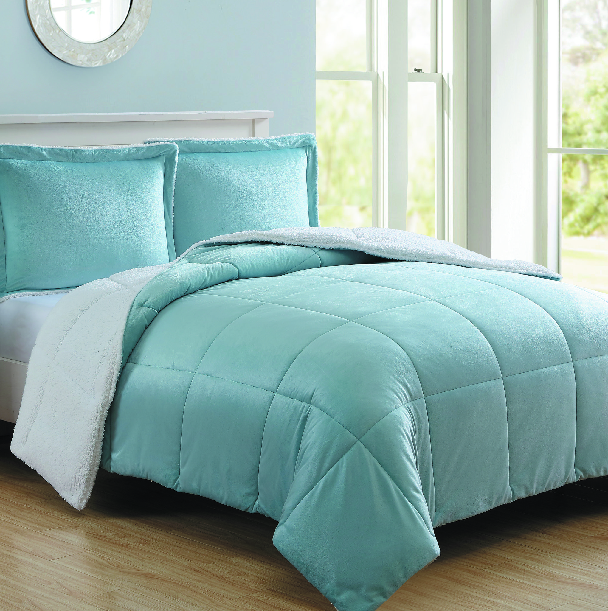 Red Barrel Studio® Microfiber Reversible 3 Piece Comforter Set ...