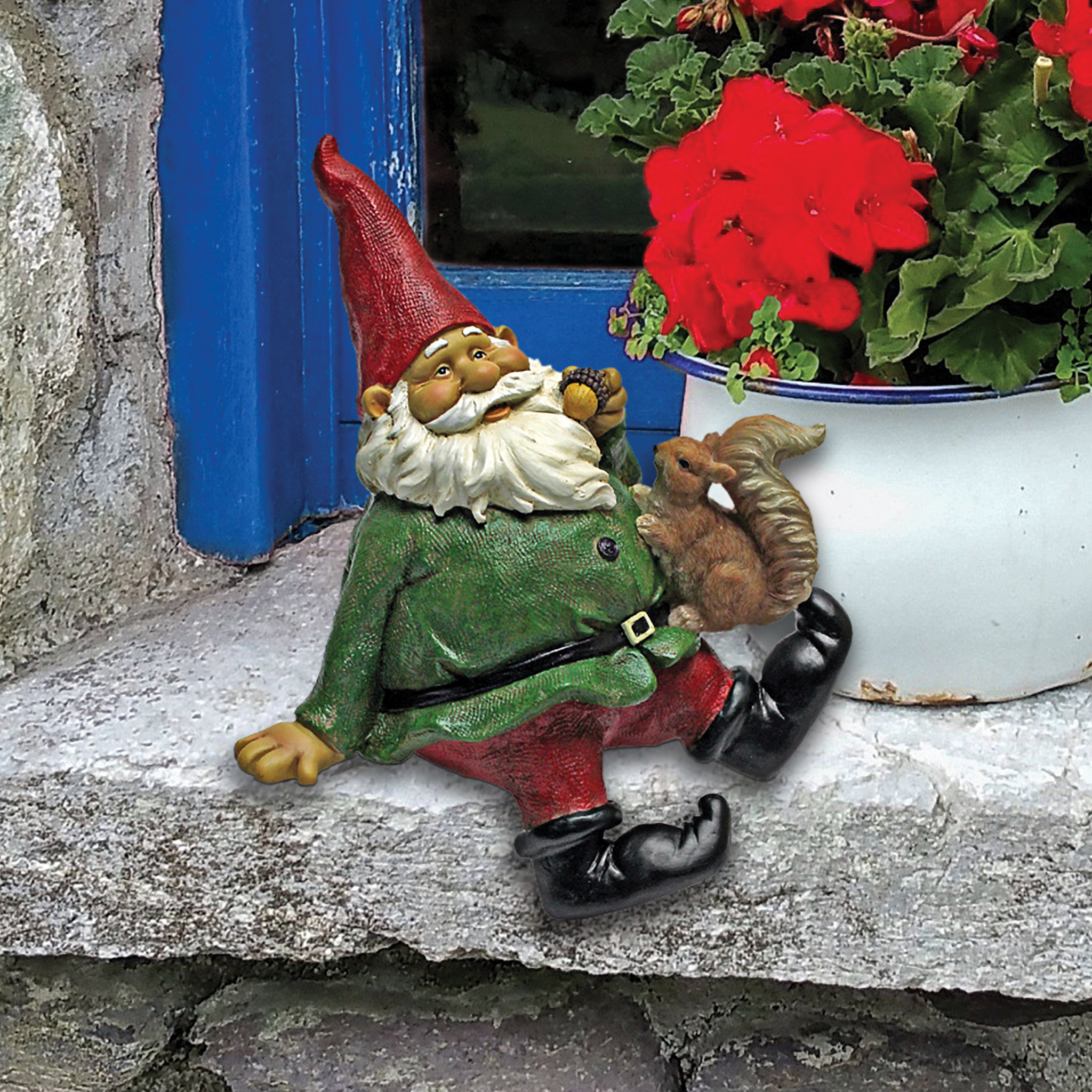 Design Toscano Statue Sitting Gnome Shelf Sitter & Reviews | Wayfair.co.uk