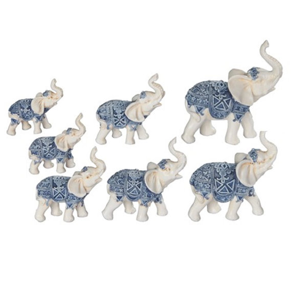 Bungalow Rose 7 Piece Thai Elephant Figurine Set | Wayfair