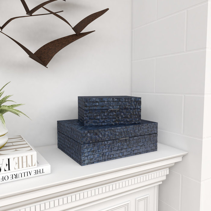 Joss & Main Mandy Shell 2 Piece Decorative Box Set & Reviews | Wayfair