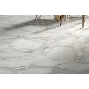 Wayfair | Large Format Marble Look Floor Tile You'll Love in 2022