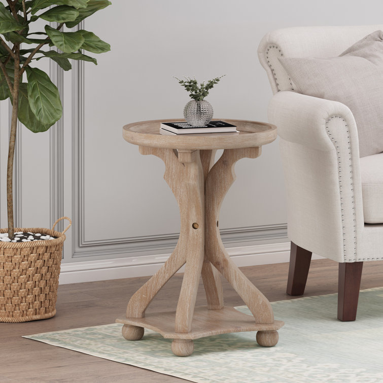 One Allium Way® 25.25'' Tall Tray Top Trestle End Table & Reviews | Wayfair