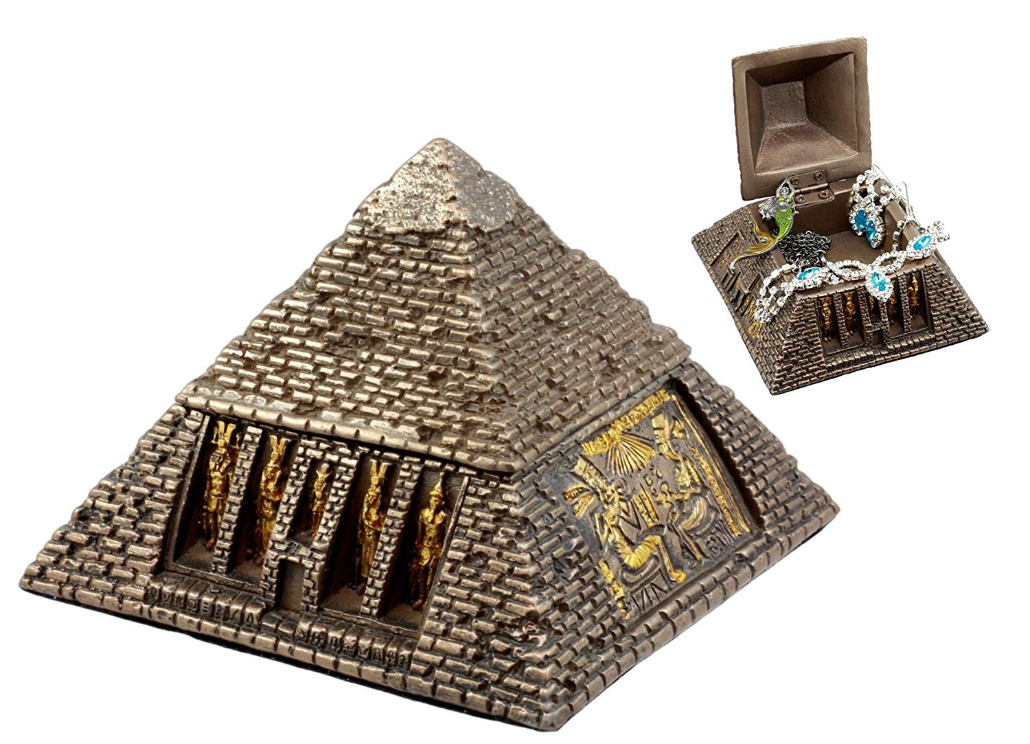 World Menagerie Ancient Egyptian Gods and Deities Pyramid Jewelry Box ...