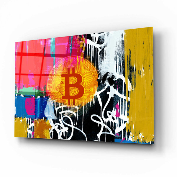 Trinx Cryptocurrency Bitcoin Graffiti 1 by Irena Orlov - Unframed Print ...
