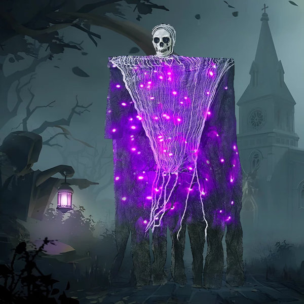 The Holiday Aisle® Hanging Halloween Skeleton Ghosts | Wayfair