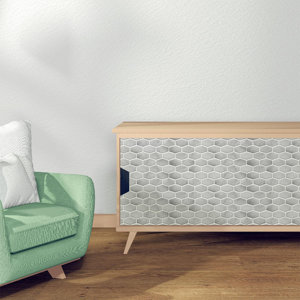 Walplus 34" x 23" Aluminum Peel & Stick Mosaic Tile | Wayfair