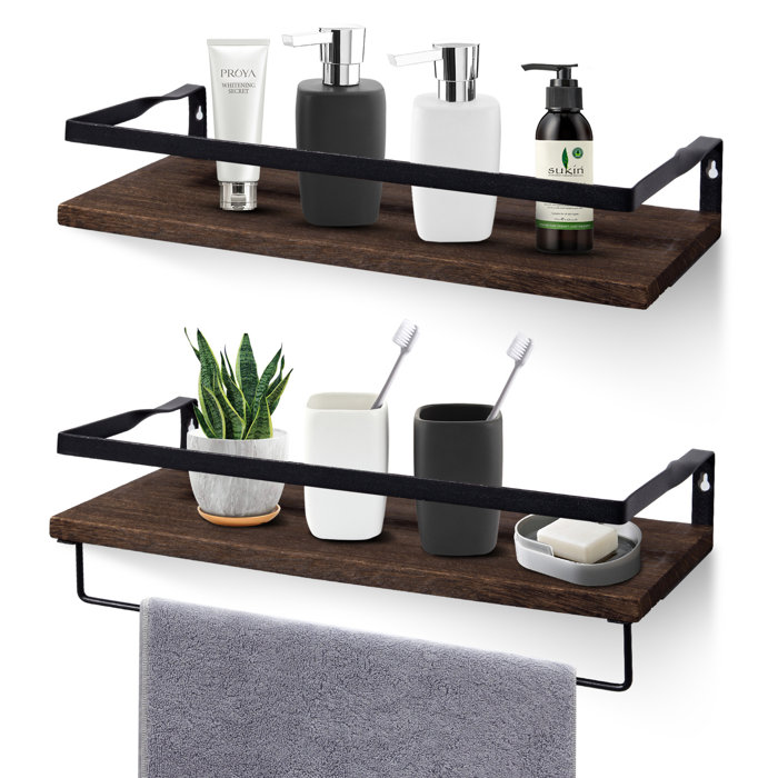 17 Stories WallFloating Shelves Set Of 2 | Wayfair