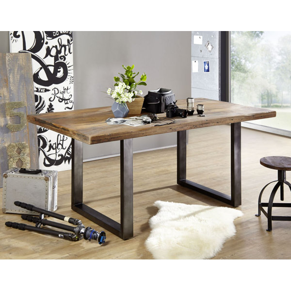 Massivmoebel24 Railway Dining Table | Wayfair.co.uk