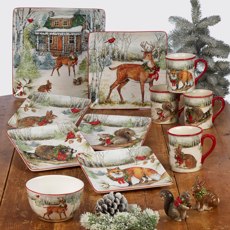 Certified International Winter Forest 16Pc Dinnerware Set & Reviews ...