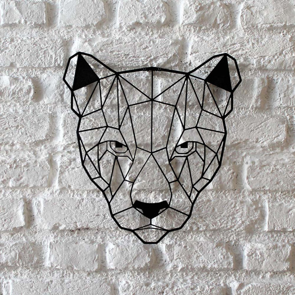 Dakota Fields Puma Black Metal Wall Decor 16x14'' | Wayfair