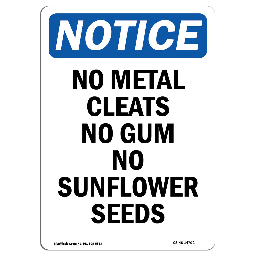 SignMission No Metal Cleats No Gum No Sunflower Sign | Wayfair