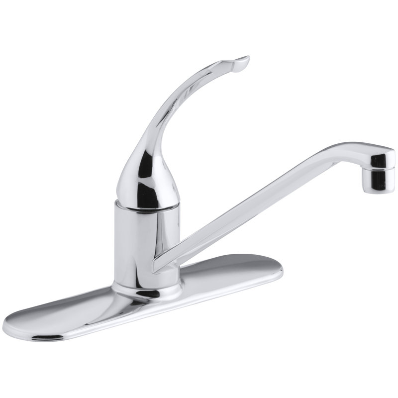 Kohler Coralais Three-Hole Kitchen Sink Faucet with 10" Spout and Loop ...