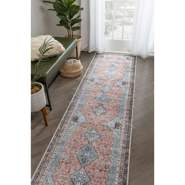 Well Woven Lotus Power Loom Light Blue Rug & Reviews | Wayfair