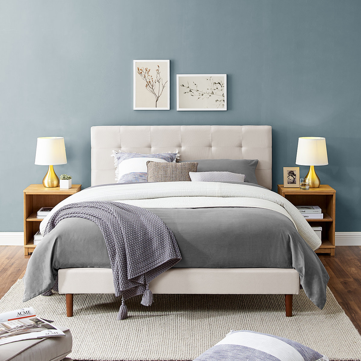 Latitude Run® Dewane Tufted Low Profile Platform Bed & Reviews | Wayfair