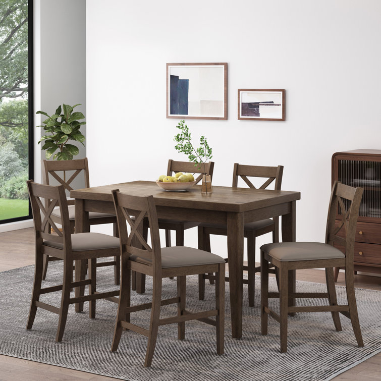 Corrigan Studio® Briza 6 - Person Counter Height Dining Set & Reviews ...