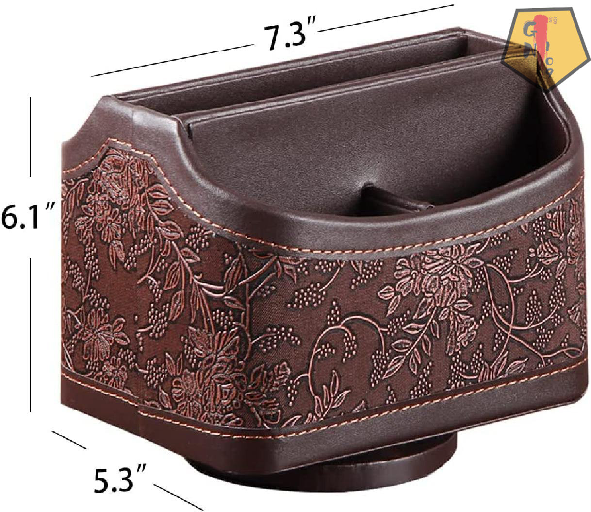 GN109 Leather Remote Control Holder,360 Degree Spinning TV Remote Caddy ...