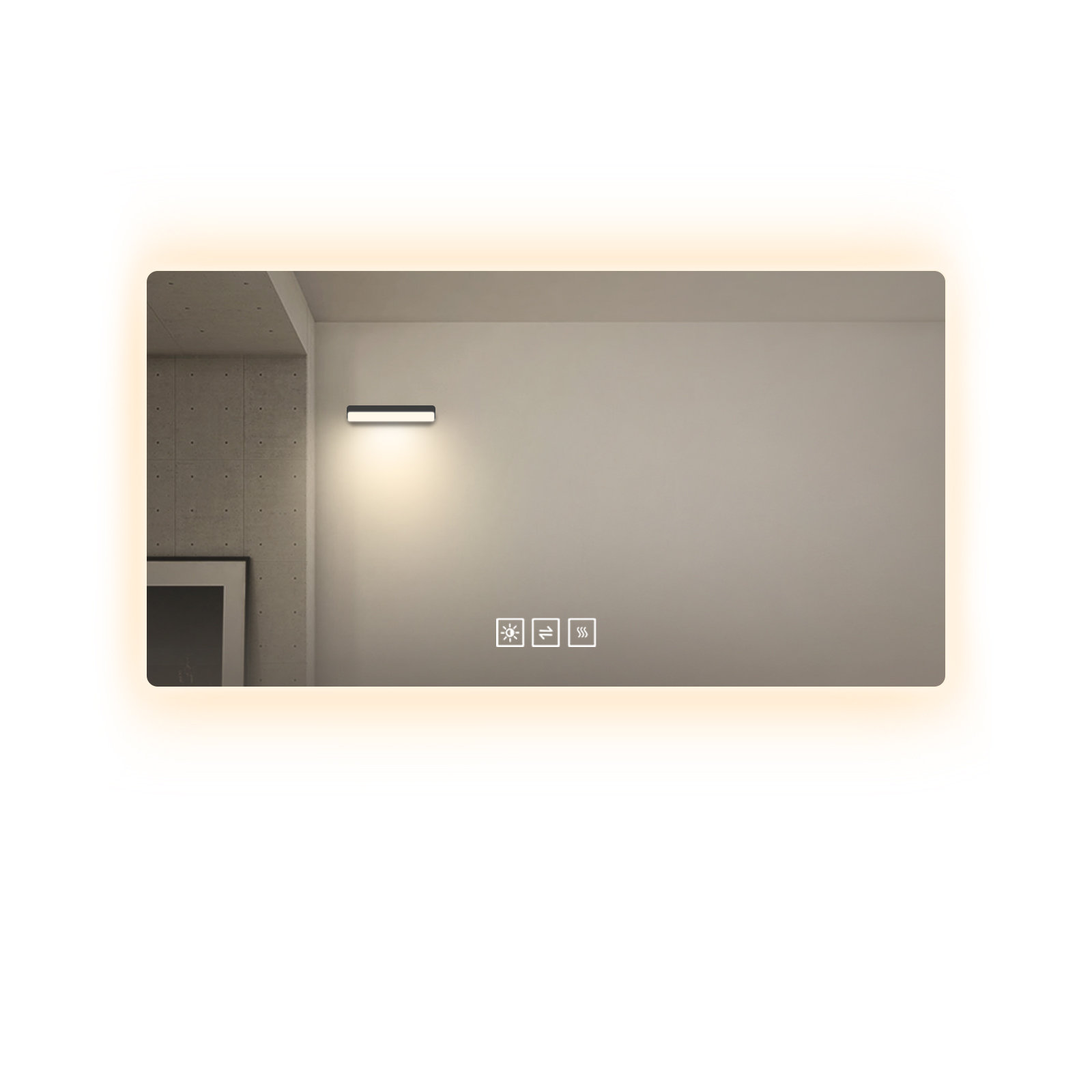 Orren Ellis Layai Rectangle LED Wall Mirror | Wayfair