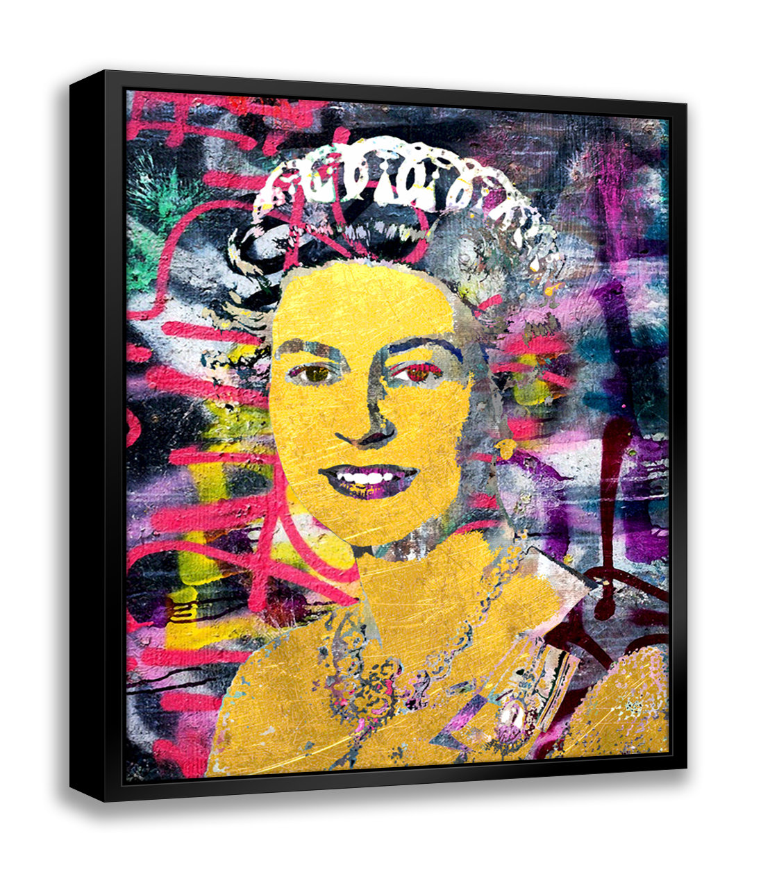 ATX Art Group LLC Queen Pop Art-Giclee on Canvas with Float Frame ...