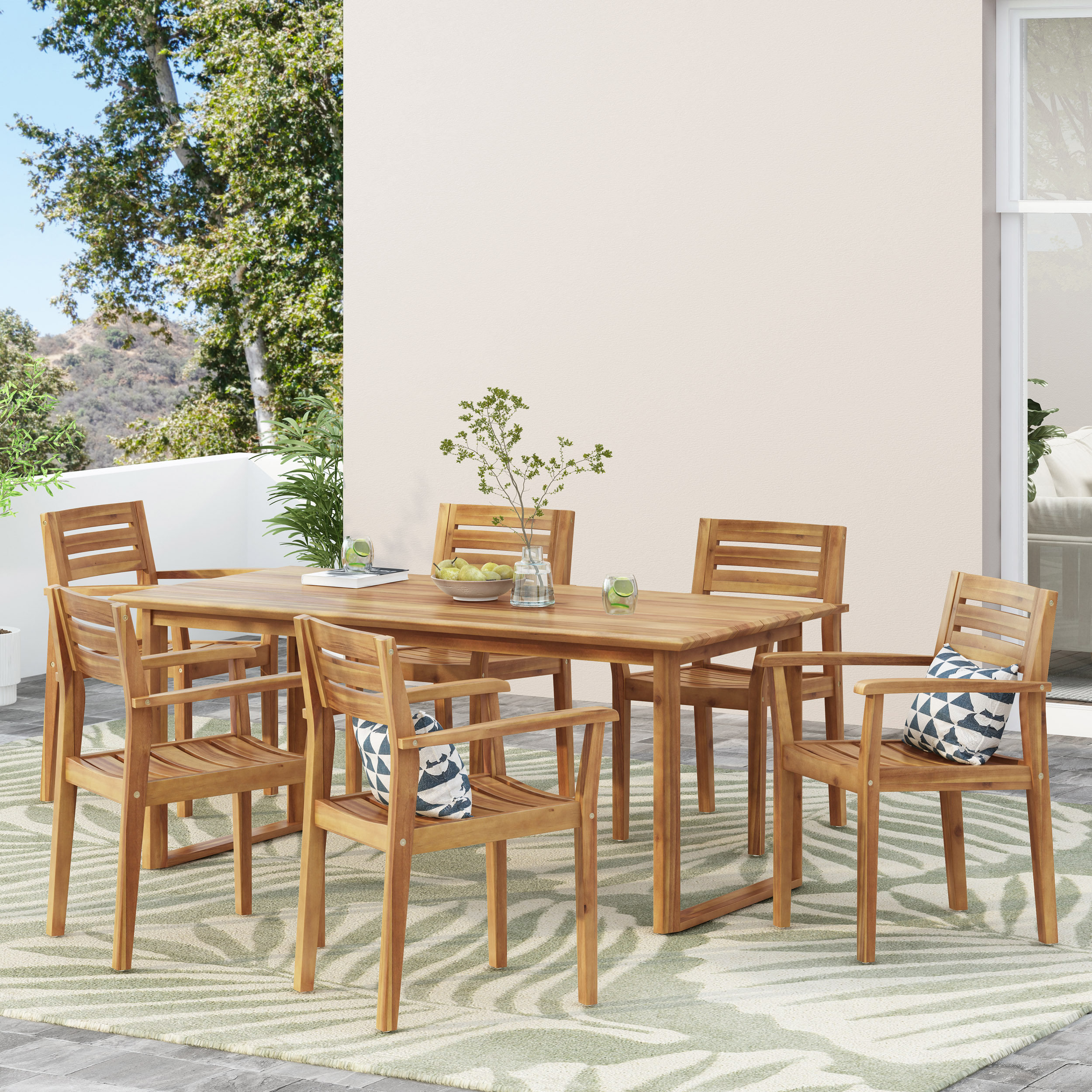 Loon Peak® Rectangular 6 - Person 71'' Long Dining Set | Wayfair