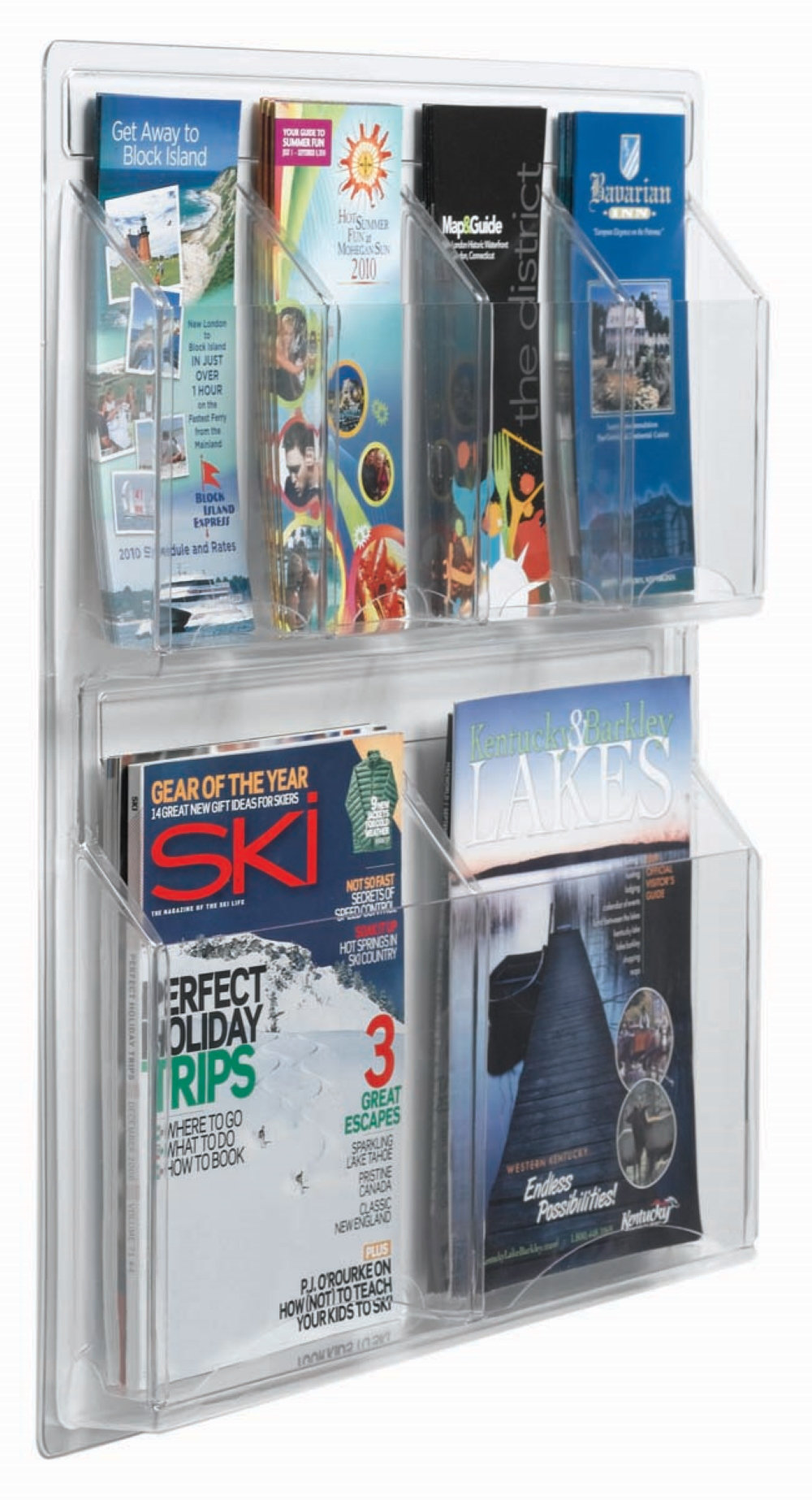 AARCO Clear-Vu 23'' H Acrylic Magazine Rack | Wayfair