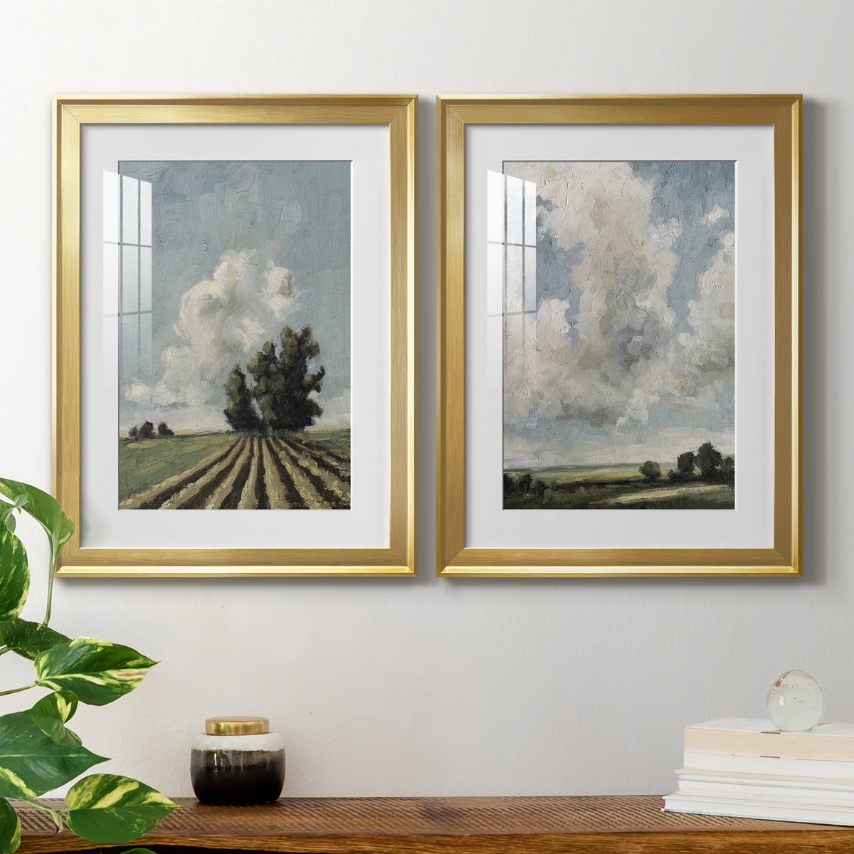 August Grove® Copse Of Trees - 2 Piece Single Picture Frame Painting ...