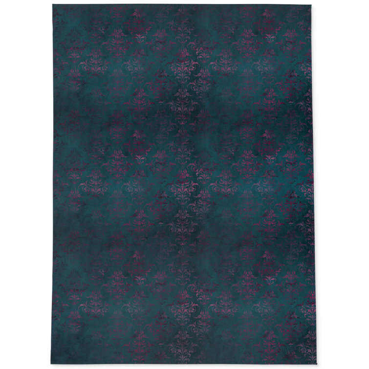 House of Hampton® Canby Power Loom Performance Teal/Purple Rug | Wayfair