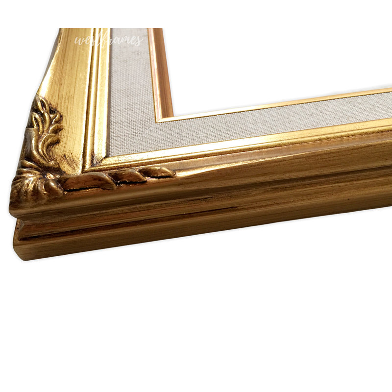 West Frames Flora Antique Gold Wood Ornate Baroque Picture Frame with ...