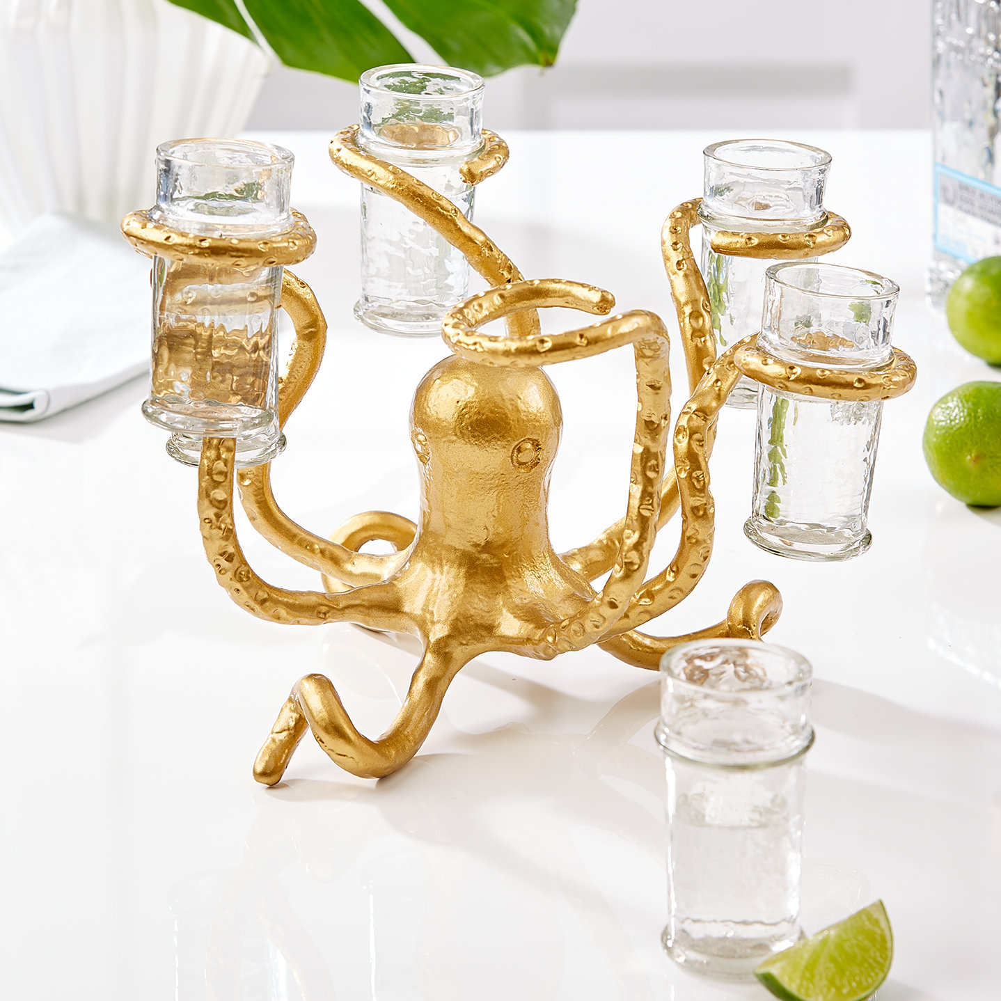 Longshore Tides Moore Octopus 7 Piece Glass Assorted Glassware Set ...