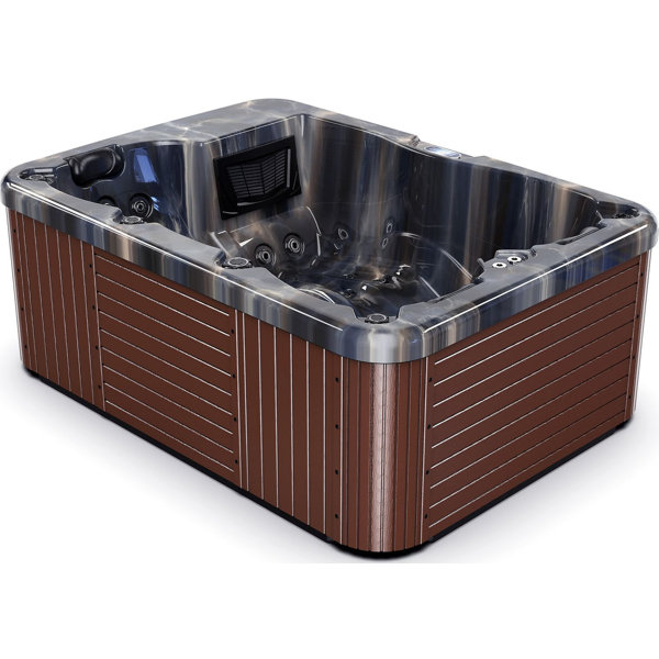 Luxuria Spas 3 - Person 47 - Jet Acrylic Rectangular Hot Tub with ...