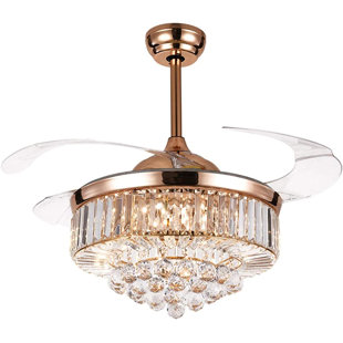 Wayfair | Retractable Blades Ceiling Fans You'll Love in 2022