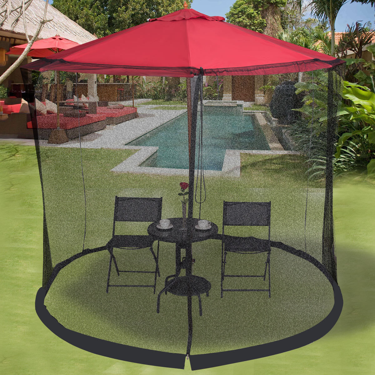 FORCLOVER Umbrella Table Screen Insect | Wayfair