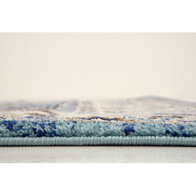 Astoria Grand Duckett Performance Light Blue/Gray/Tan Rug & Reviews ...