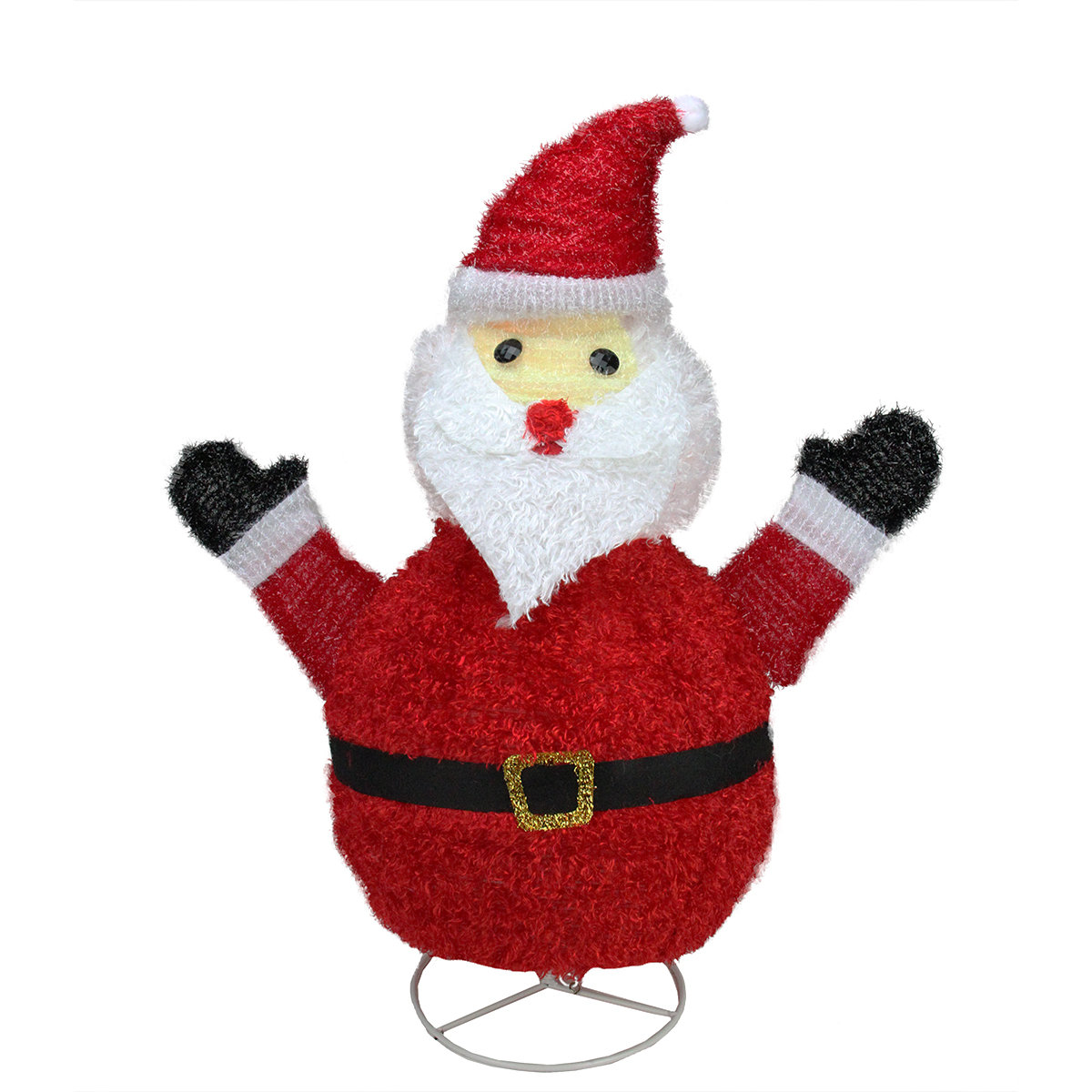 Northlight 32" Red and White Pre-Lit Santa Claus Christmas Outdoor ...