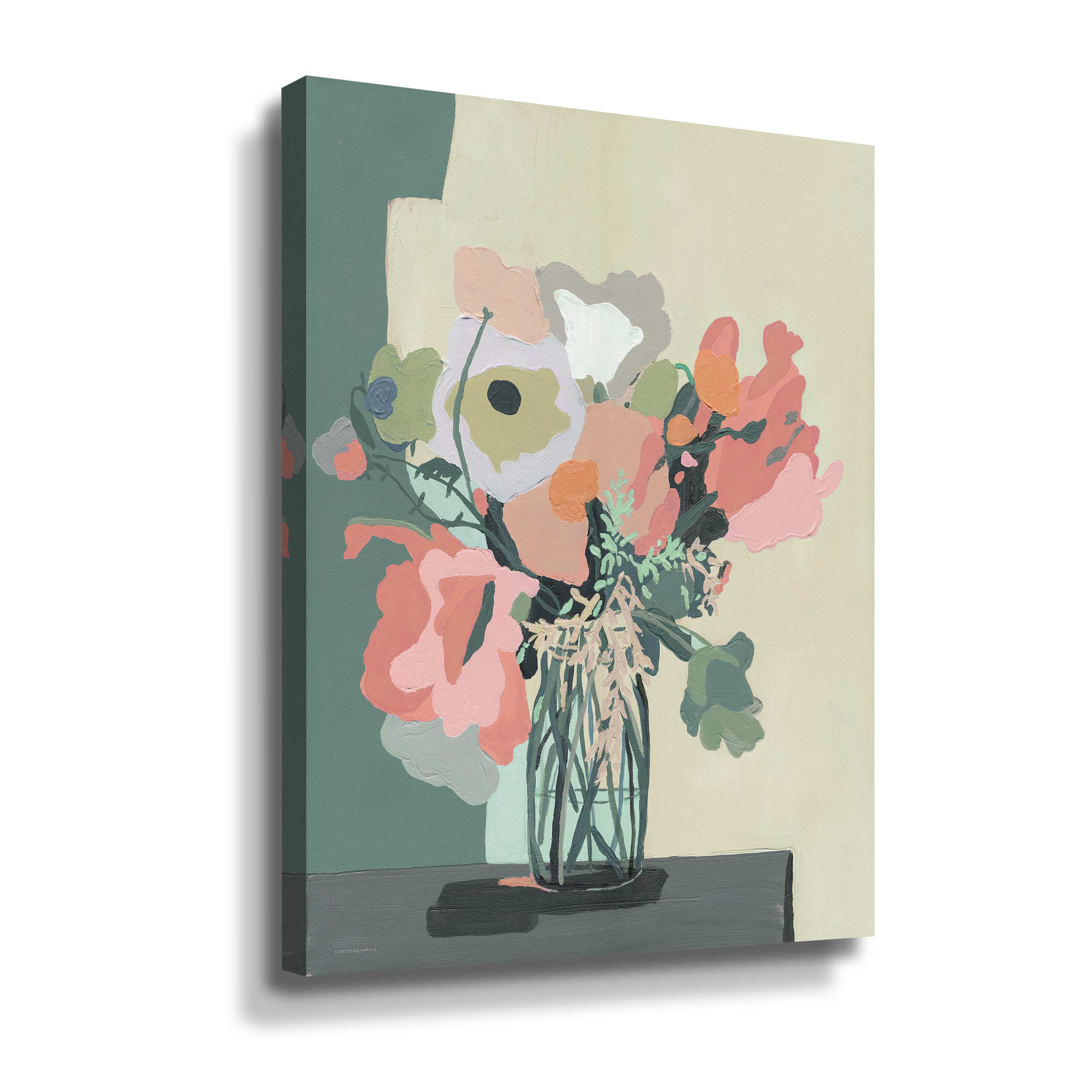Winston Porter Blush Pink Cutout Blush Pink Cutout - Painting on Canvas ...