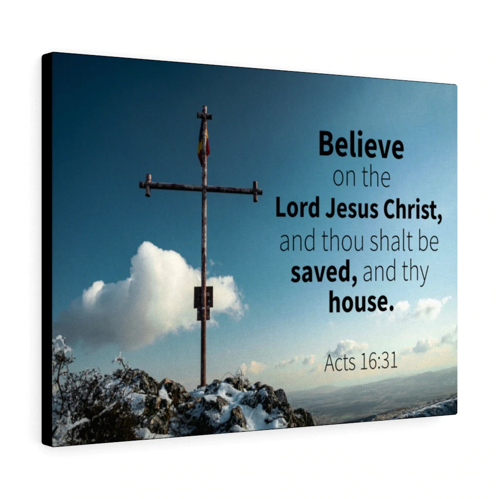 Trinx Believe Acts 16:31 Christian Wall Art Bible Verse Print Ready to ...