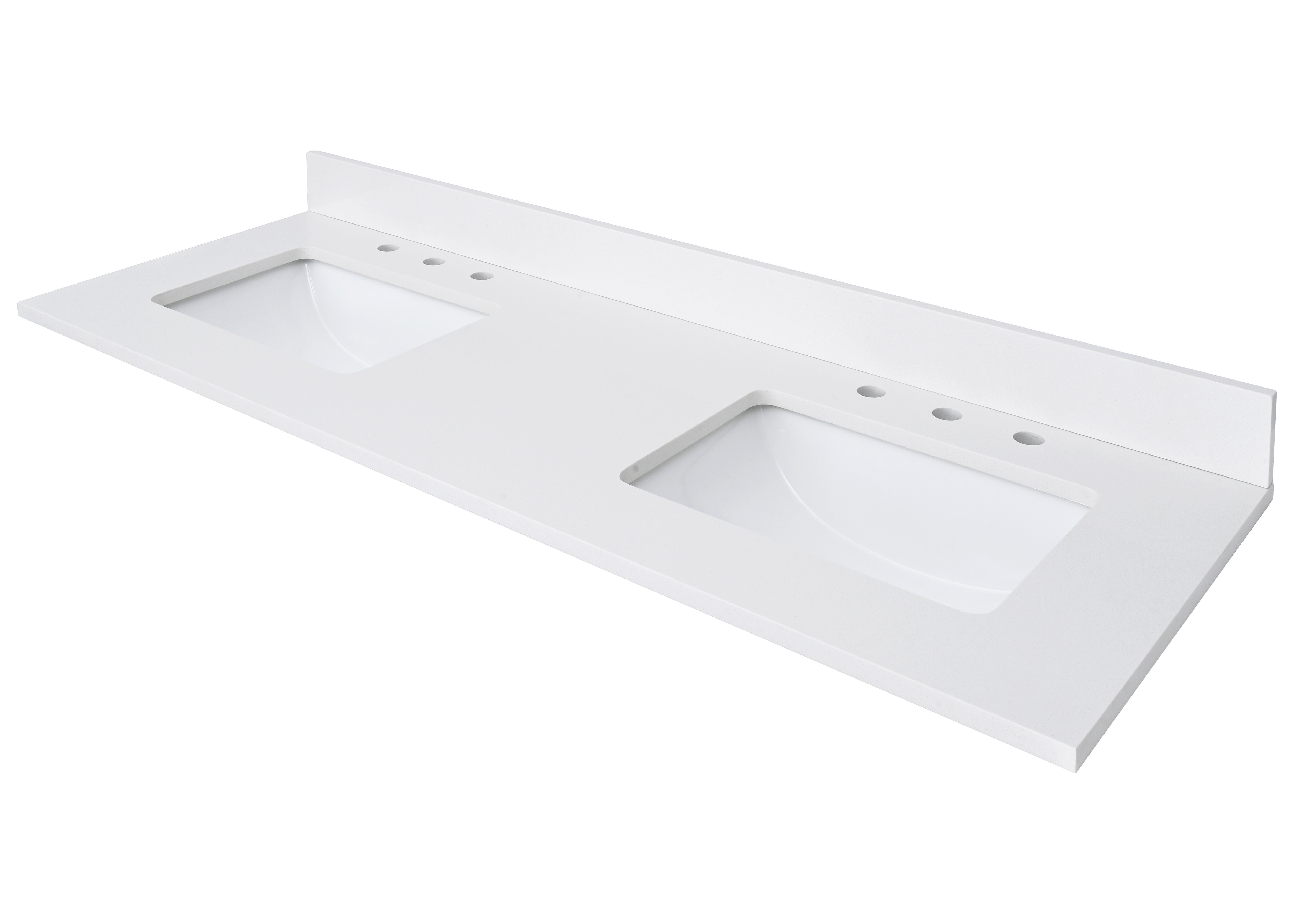 Avanity 61 In. Lotte Radianz Contrail Matte Quartz Top With Dual ...