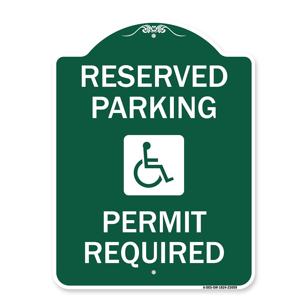 Signmission Designer Series Sign - Reserved Parking Permit Required ...