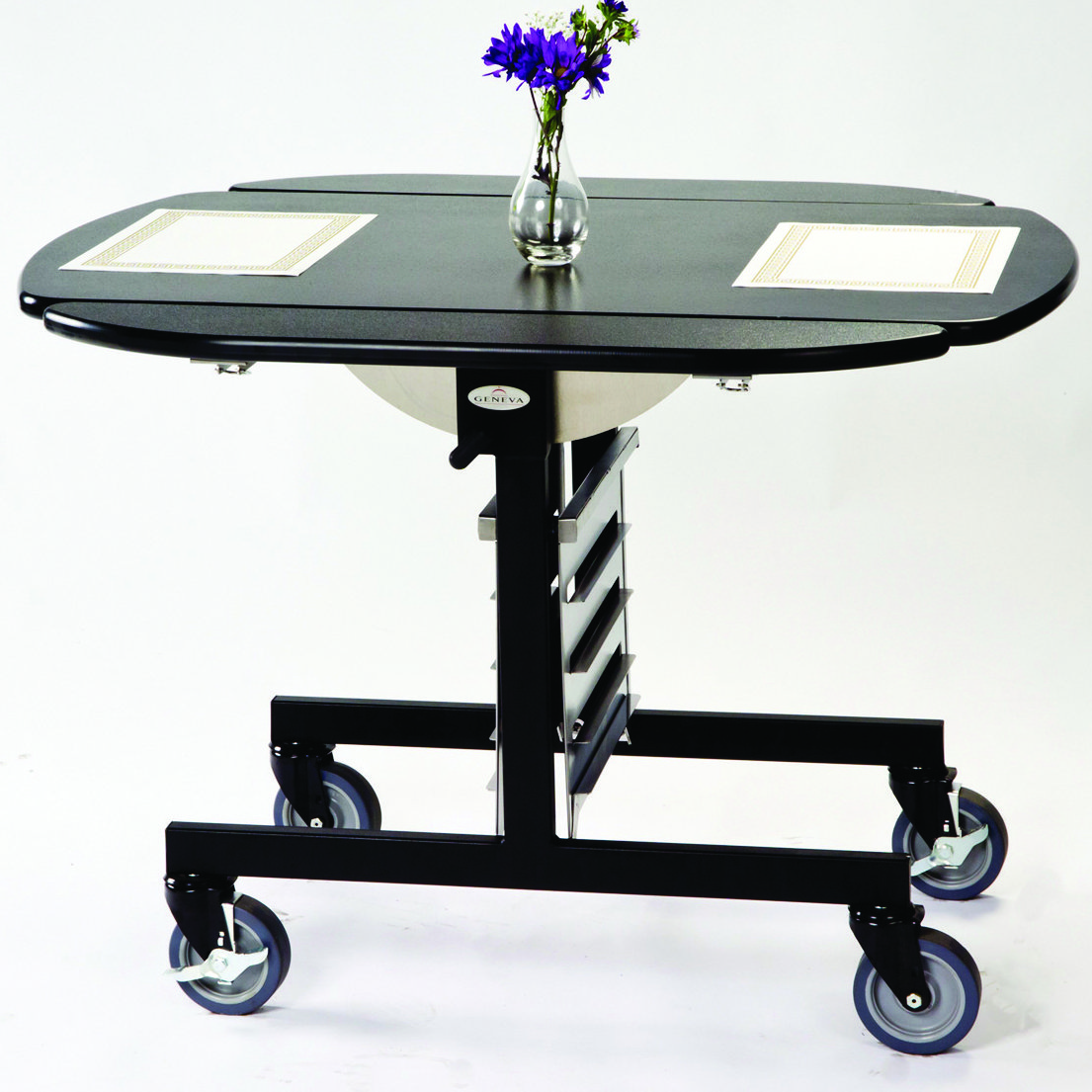 Geneva Designs Geneva 74405 Mobile Room Service Table, Tri-Fold Leaves ...