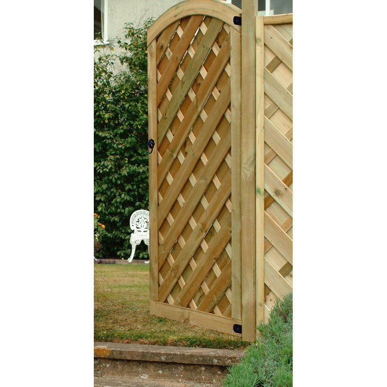 Forest Garden 0.9m x 1.82m Wood Europa Dome Gate | Wayfair.co.uk