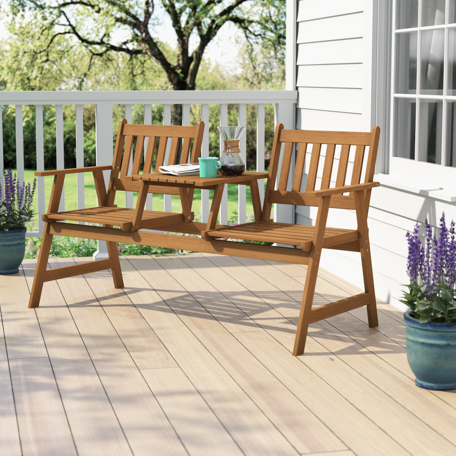 Lark Manor Amberli Wood Outdoor Bench | Wayfair
