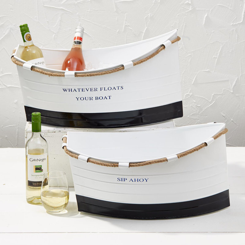 Longshore Tides Pringle Boat 2 Piece Ice Bucket Set | Wayfair