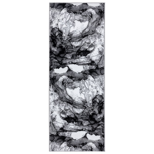 Everly Quinn Devola Abstract Gray/Black Area Rug & Reviews | Wayfair