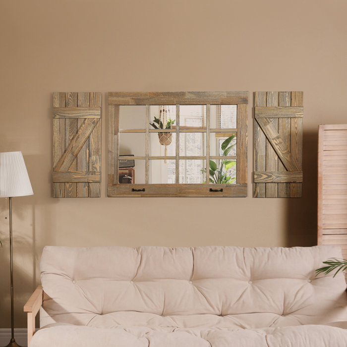 Gracie Oaks Sharalynn Window Pane Wall Mirror | Wayfair