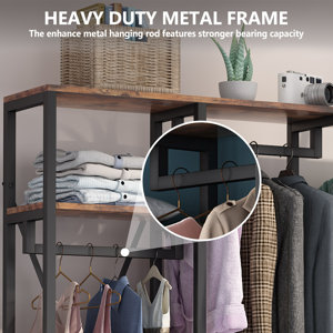 17 Stories 59.05'' Clothes Rack & Reviews | Wayfair