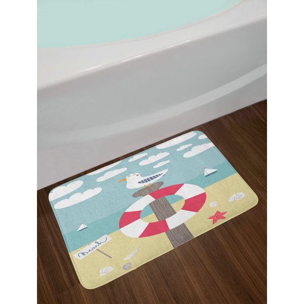 East Urban Home Beach Bath Rug | Wayfair